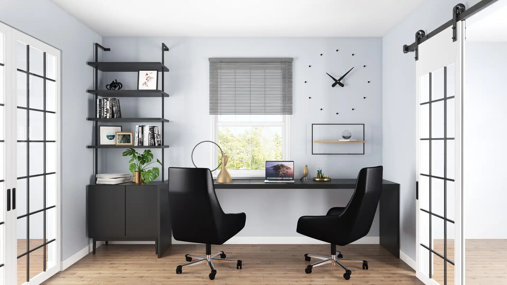 Contemporary, Modern, Industrial, Minimal, Scandinavian Office by Saba ...