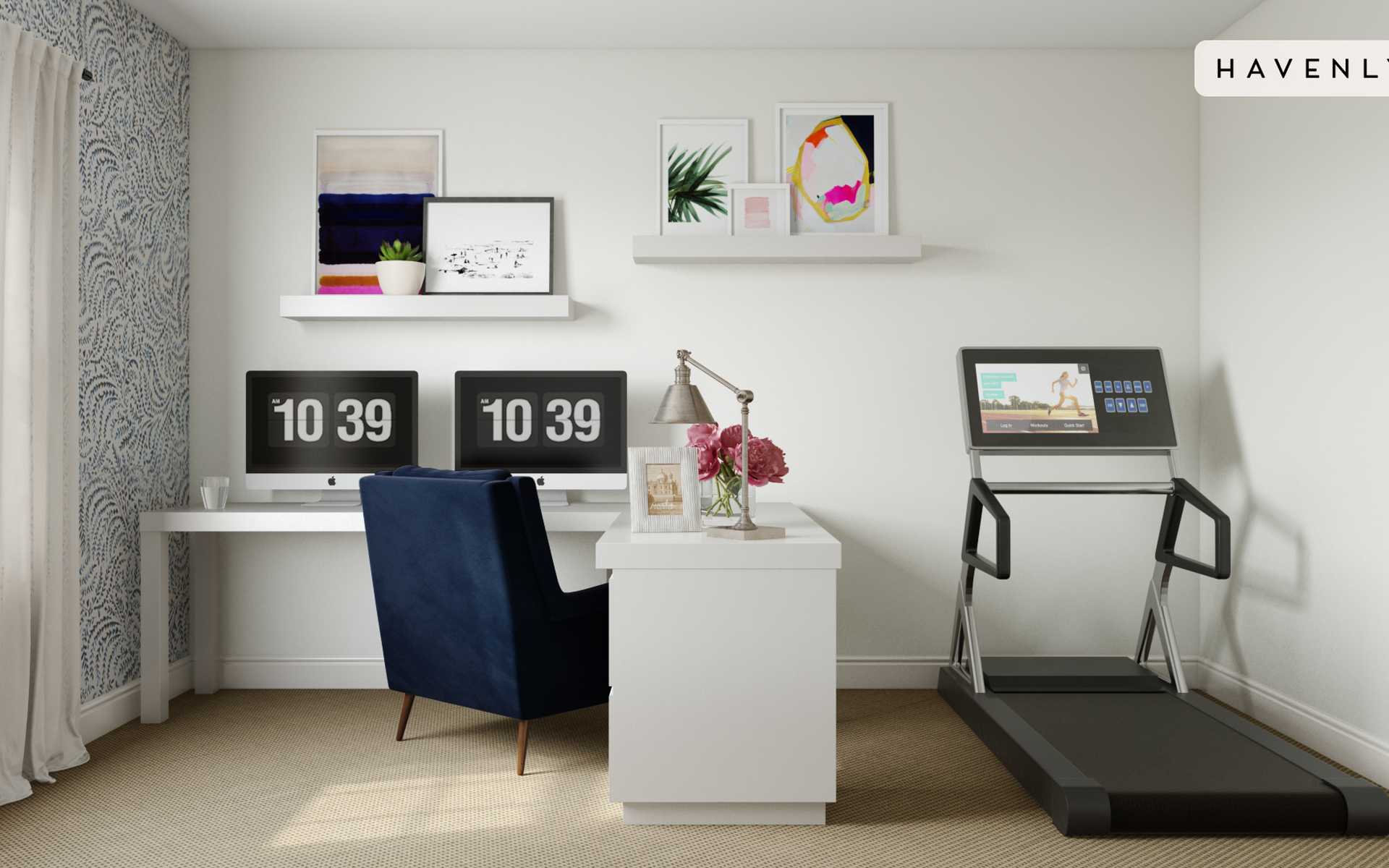 Contemporary, Classic, Transitional Office Design by Havenly Interior ...