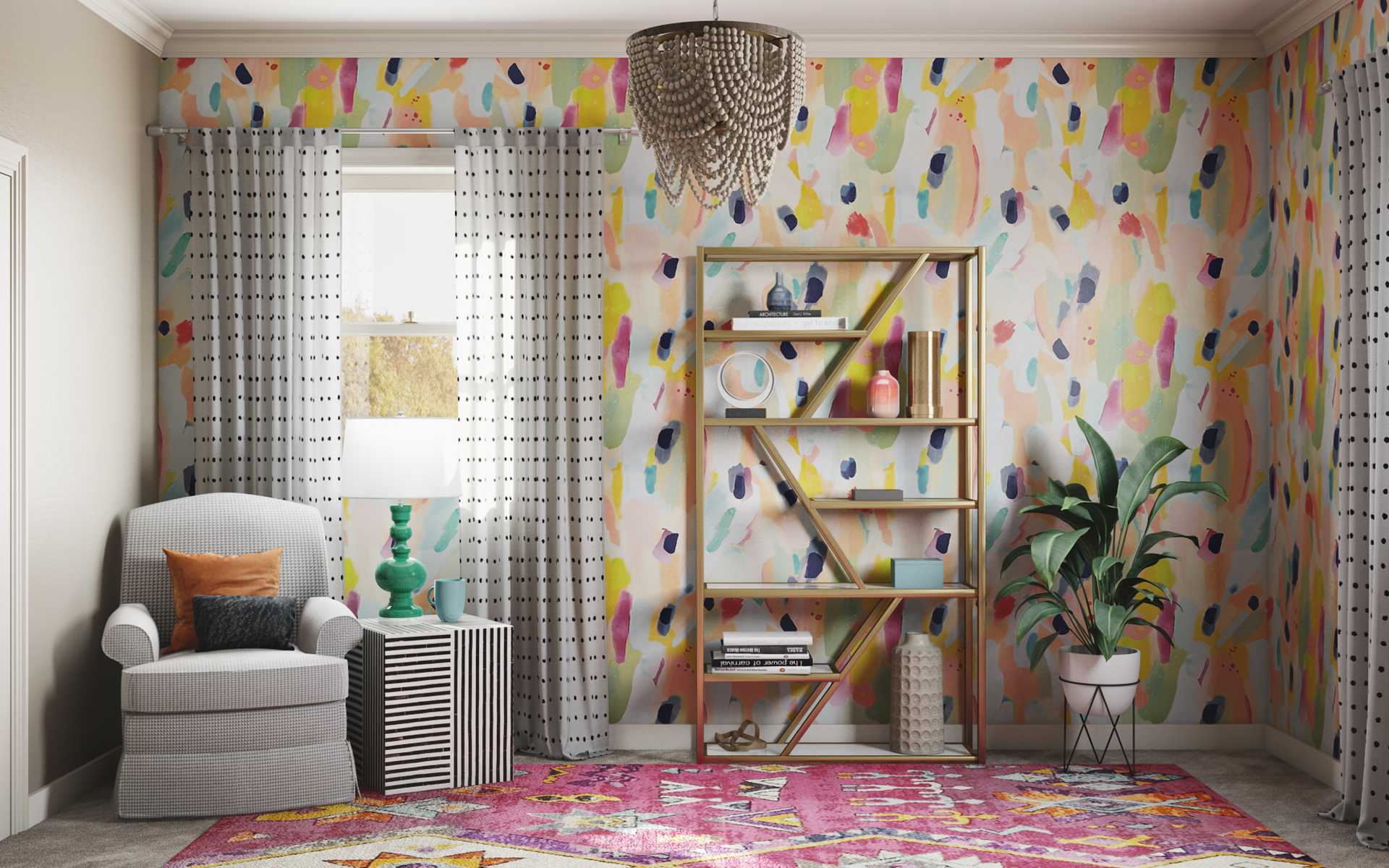 Eclectic, Preppy Office Design by Havenly Interior Designer Ashlyn