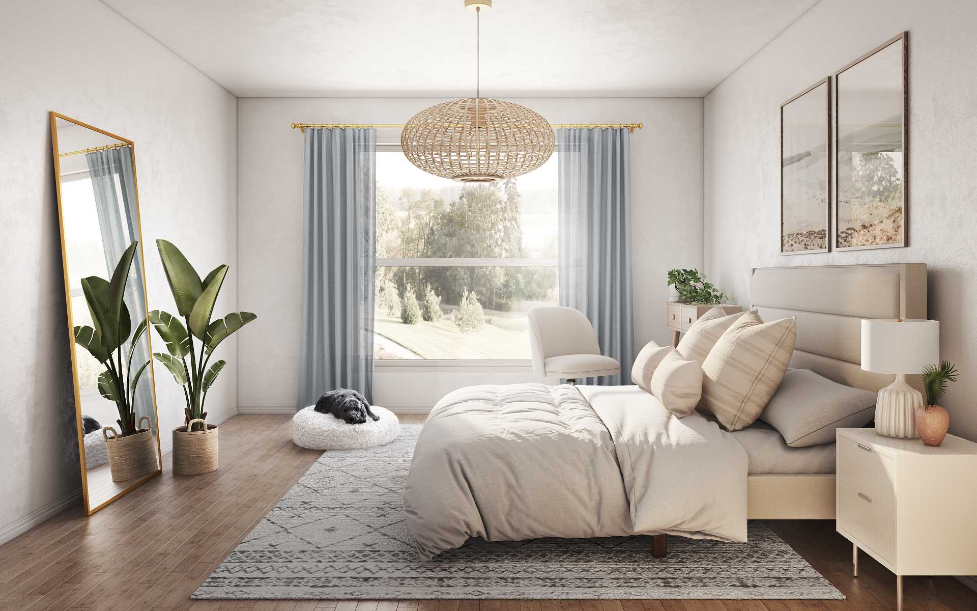 Modern, Bohemian, Scandinavian Bedroom Design by Havenly Interior ...