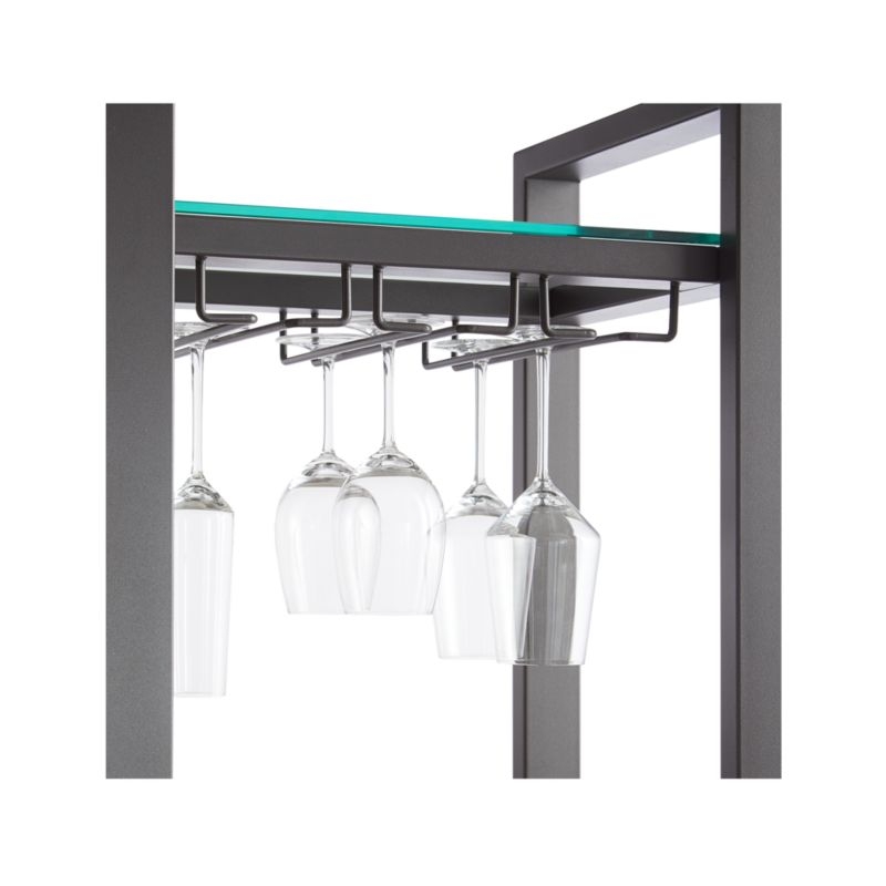 Pilsen Graphite Modular Wine Tower - Crate and Barrel | Havenly