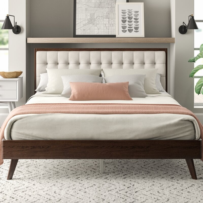 Ellerman tufted platform bed store