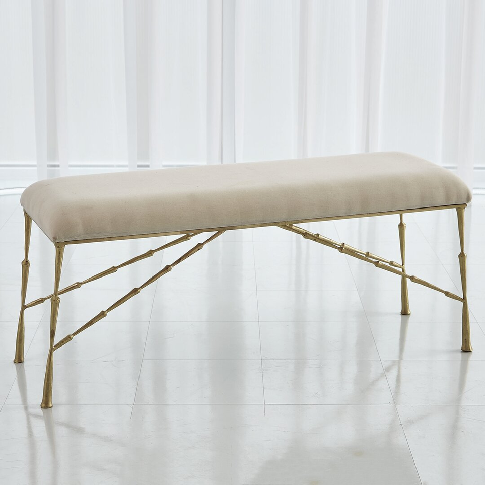 Luxey tufted suede bench store