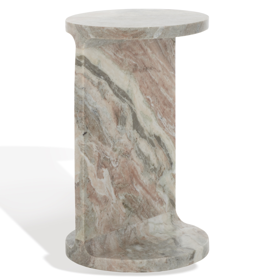 pink marble side table